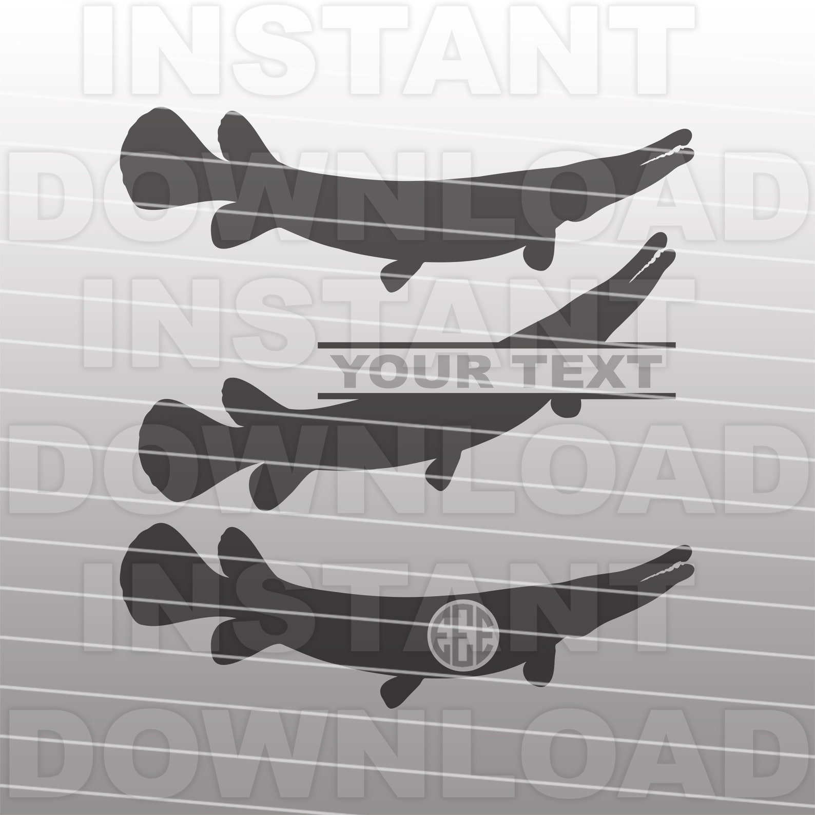 Alligator Gar Fish SVG File,angler Fisherman Svg,sport Fishing Svg ...