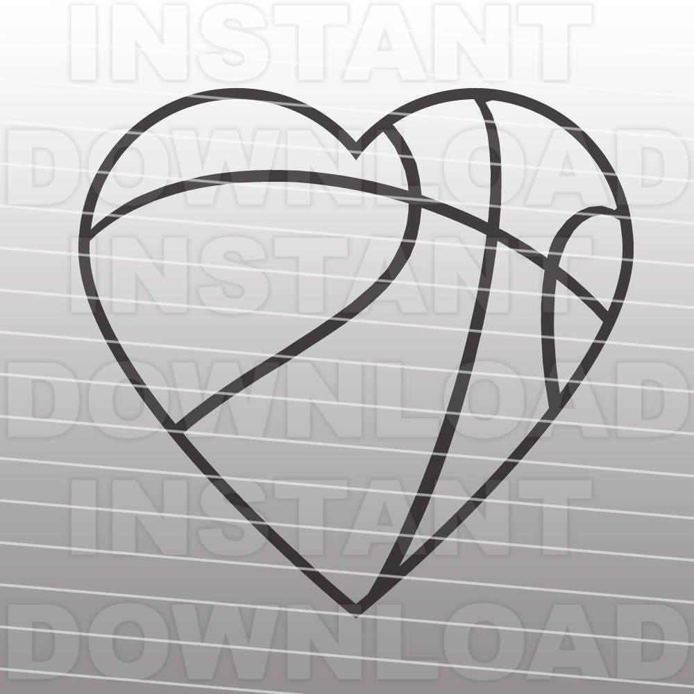 Basketball Heart SVG File Cutting Template-clip Art for | Etsy