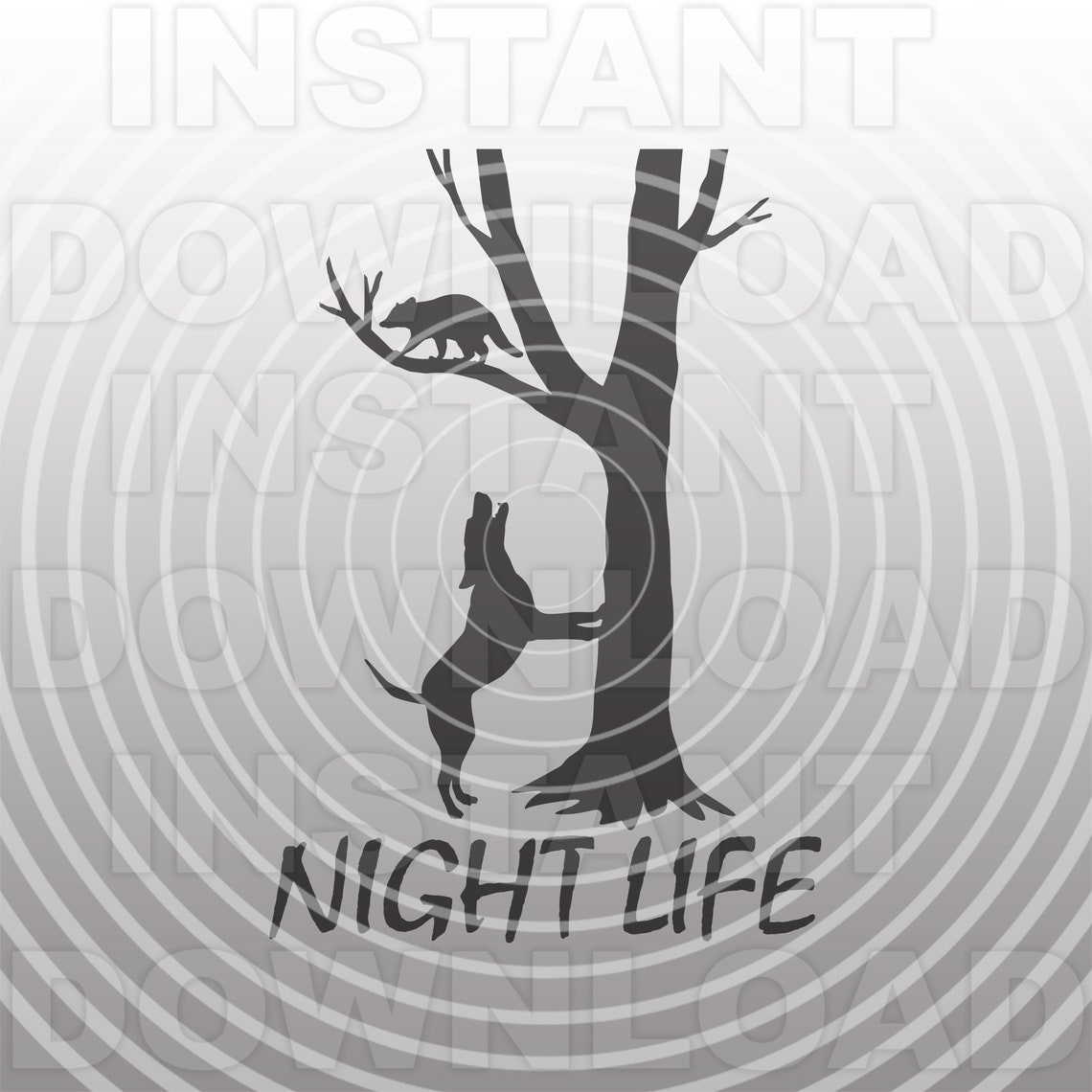 Coon Hunting SVG FileRaccoon SVGNight Life svg Vector Art | Etsy