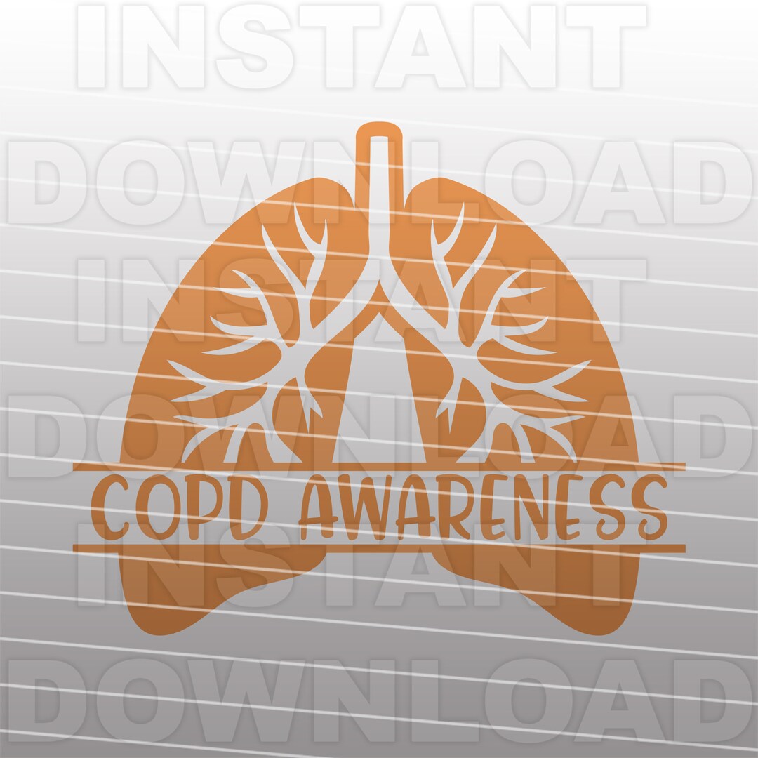 COPD Awareness With Anatomical Lungs SVG File,asthma Svg,emphysema Svg ...