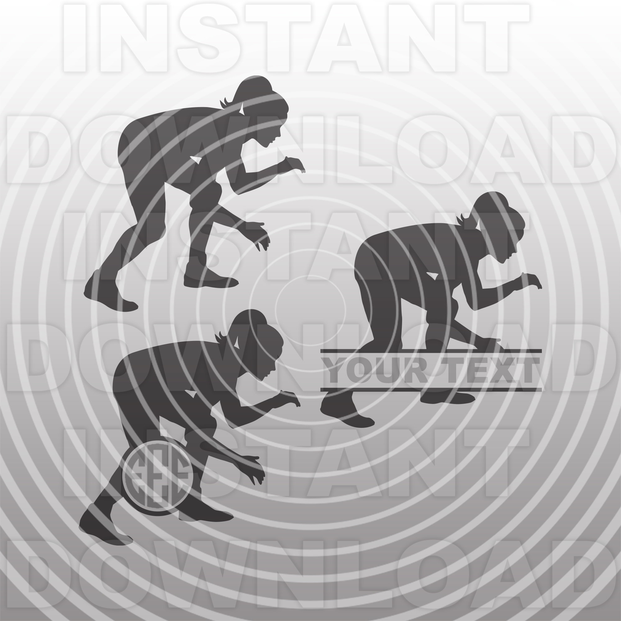 Female Wrestling SVG Filegirl Wrestler Svgwrestling Monogram - Etsy Canada