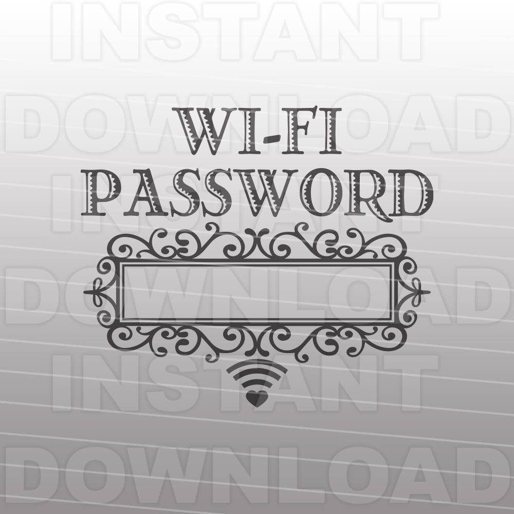 Wifi Password svg fileWifi Sign Template SVG file Commercial | Etsy