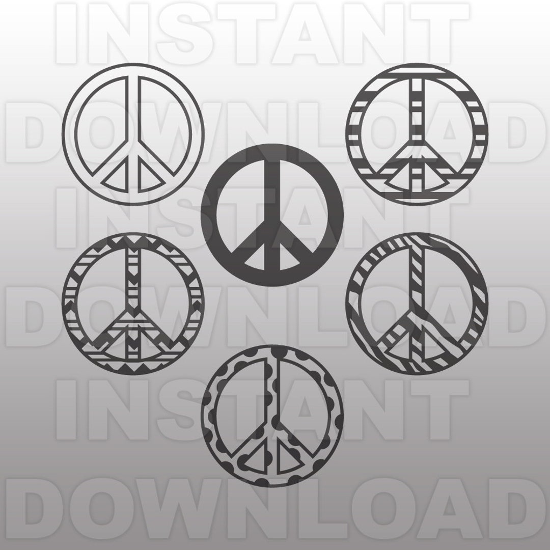 Peace Sign SVG File - Peace Symbol SVG File - Commercial & Personal Use ...