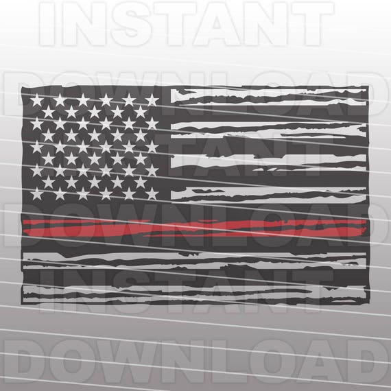 Art & Collectibles Drawing & Illustration Firefighter thin red line cut ...