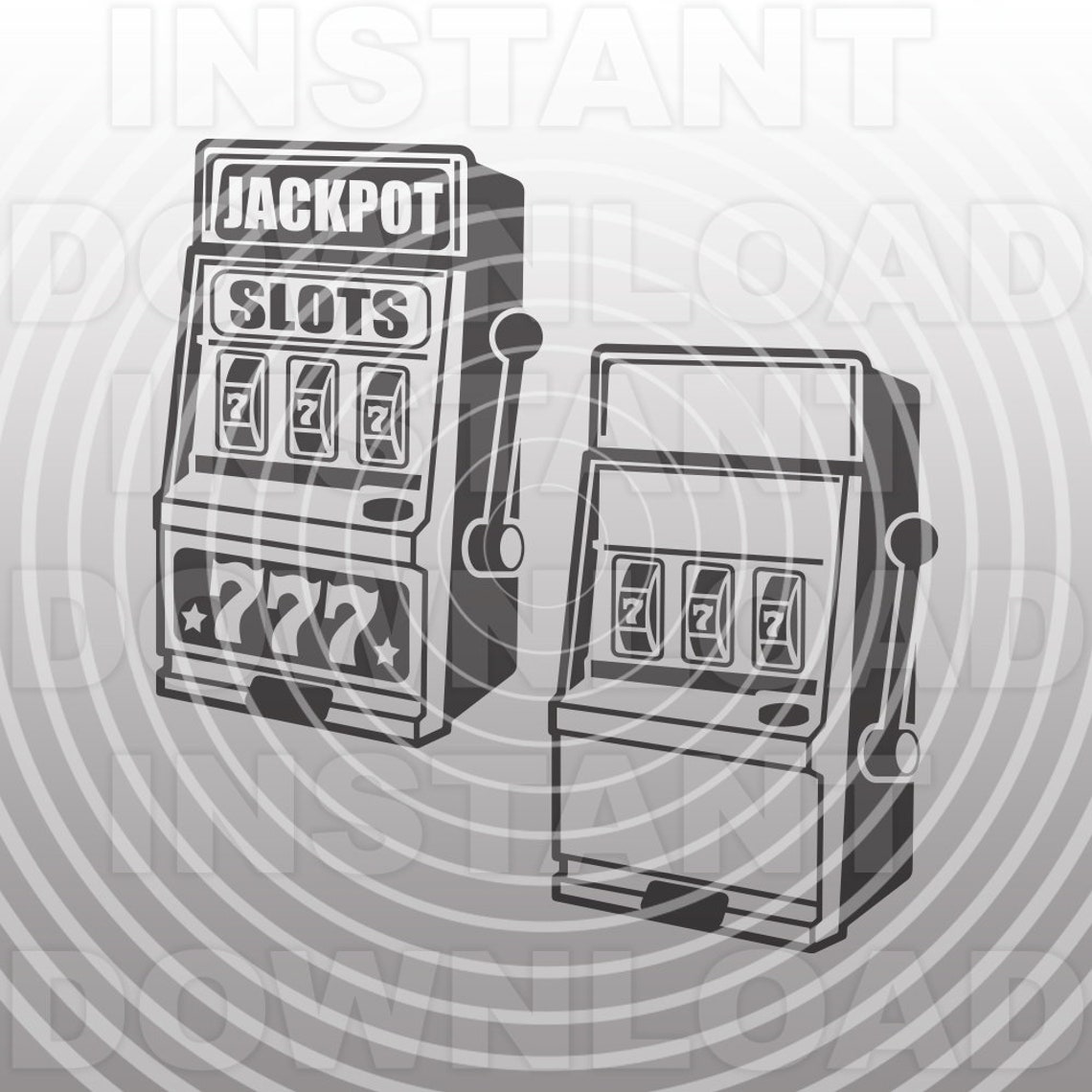 Slot Machine SVG Filegambling Svgcasino Svg vector Art - Etsy