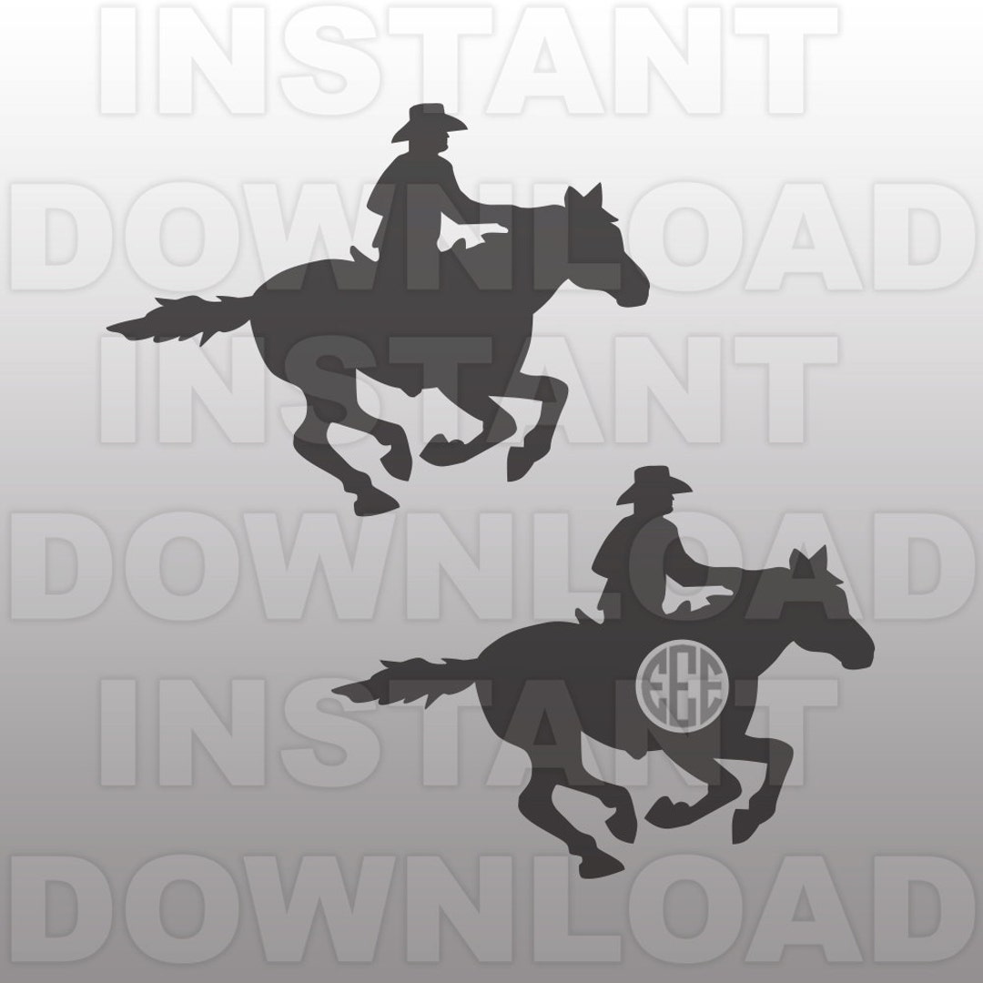 Cowboy SVG File - Western SVG File - Vector Clip Art for Commercial ...