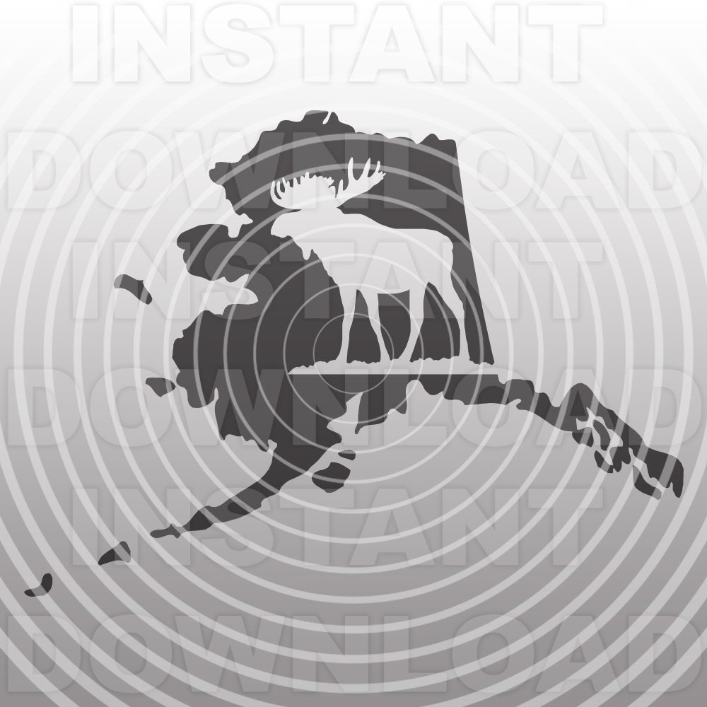 Alaskan Moose Hunting SVG File -commercial & Personal Use- Vector Art ...