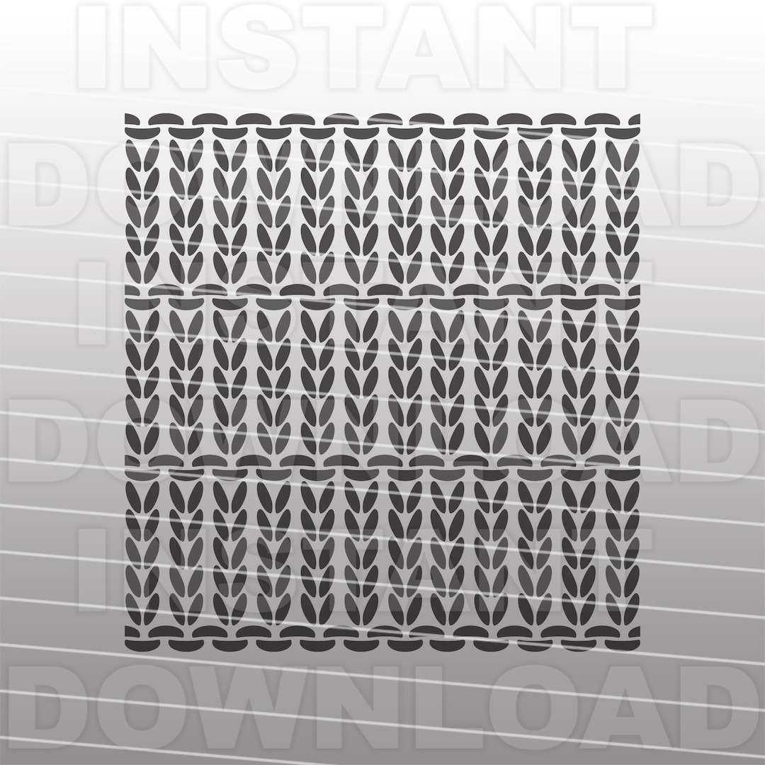 Knitted Pattern SVG File,knitting SVG File,knit Pattern Svg -vector Art ...