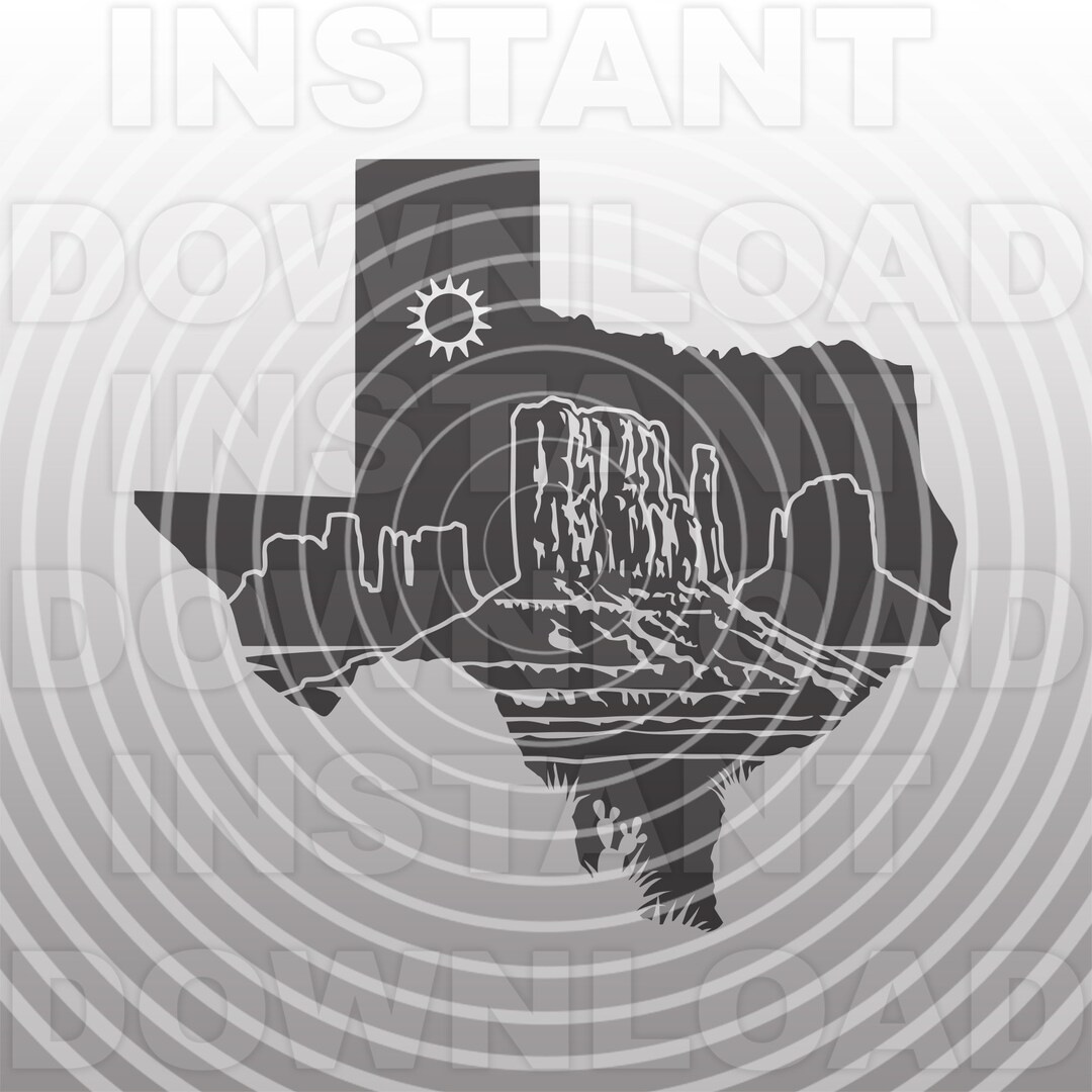 Texas SVG File,southwest SVG File,desert Scene Svg,mountain Scene Svg ...
