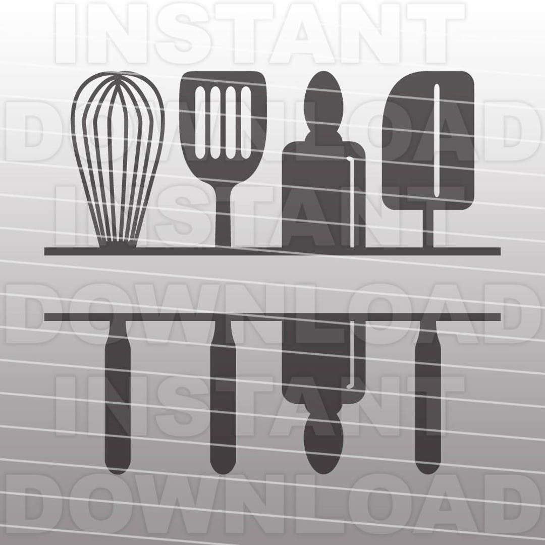 Kitchen Monogram SVG File,baking SVG File,baker Svg-vector Clip Art for ...
