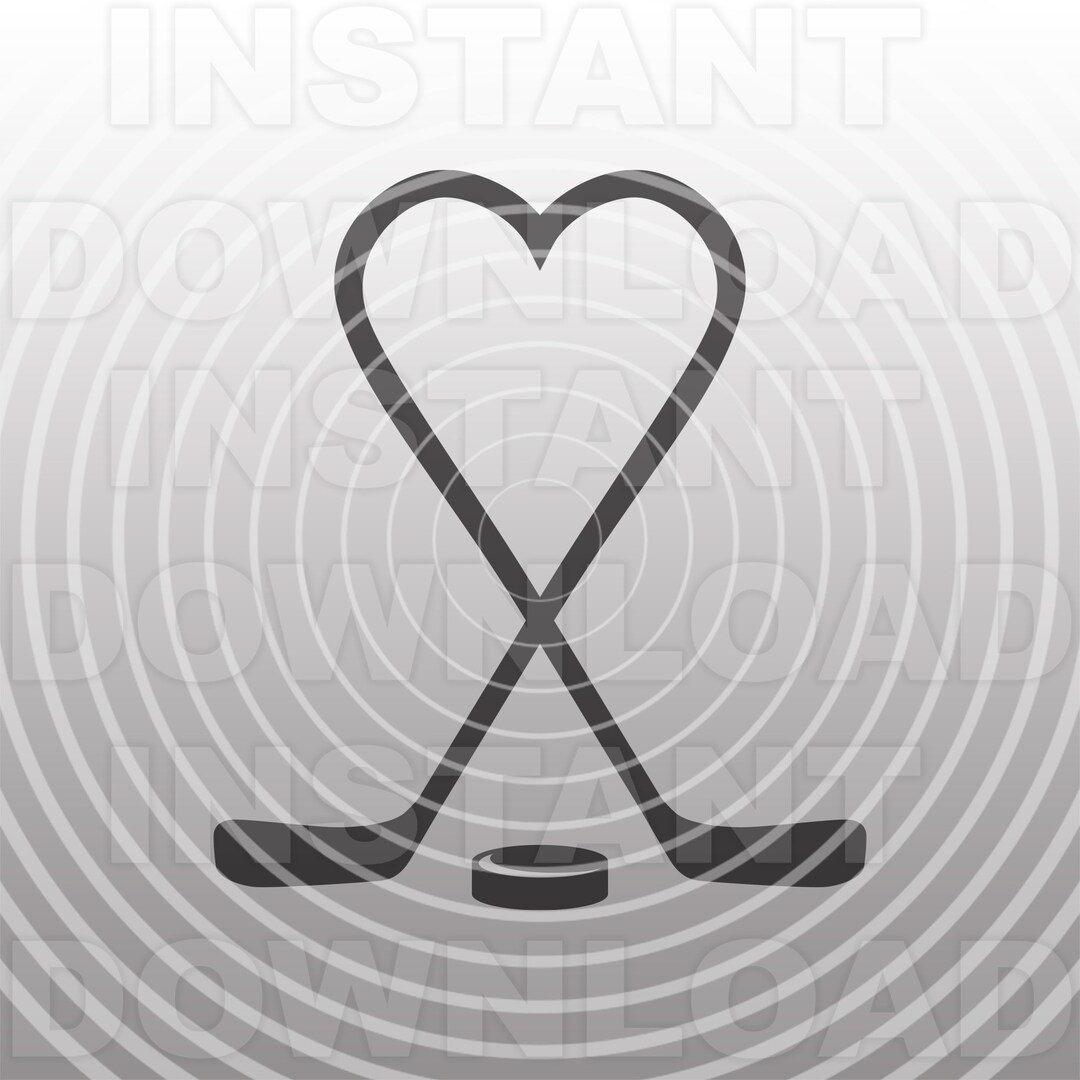 Hockey Sticks Heart SVG File,love Hockey SVG -vector Art Commercial ...