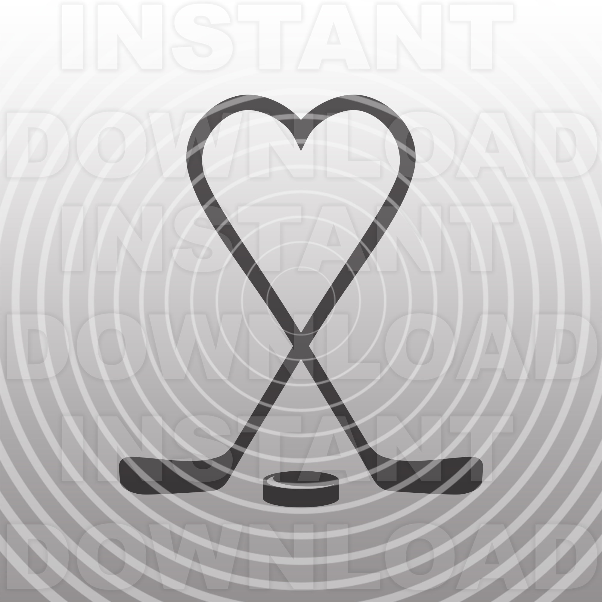 Hockey Sticks Heart SVG Filelove Hockey SVG vector Art | Etsy