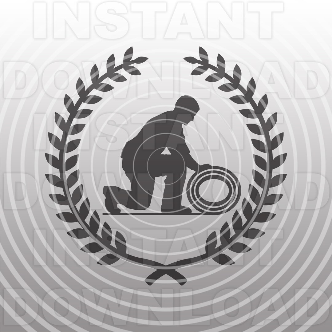 Carpet Installer With Laurel Wreath SVG File,carpet Installation SVG ...