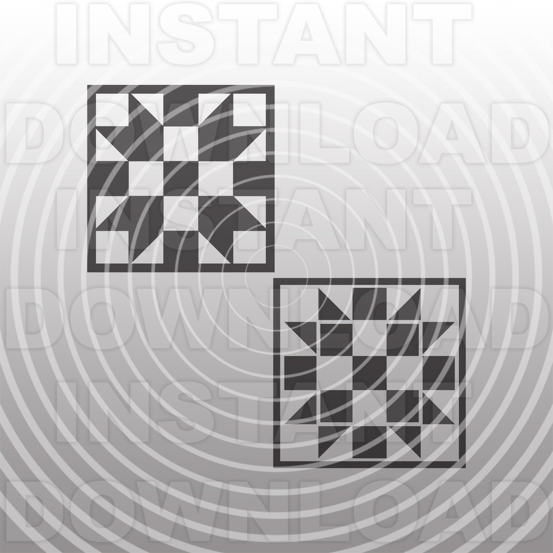 Barn Star Quilt Block Pattern SVG File,quilting SVG -vector Clip Art ...