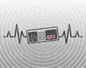 Game Control Heartbeat SVG Video Game SVG Heartbeat SVG Cut - Etsy
