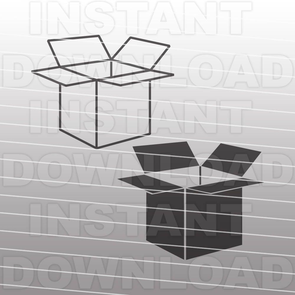 Moving Box SVG Fileshipping Box Svggift Box SVG commercial - Etsy