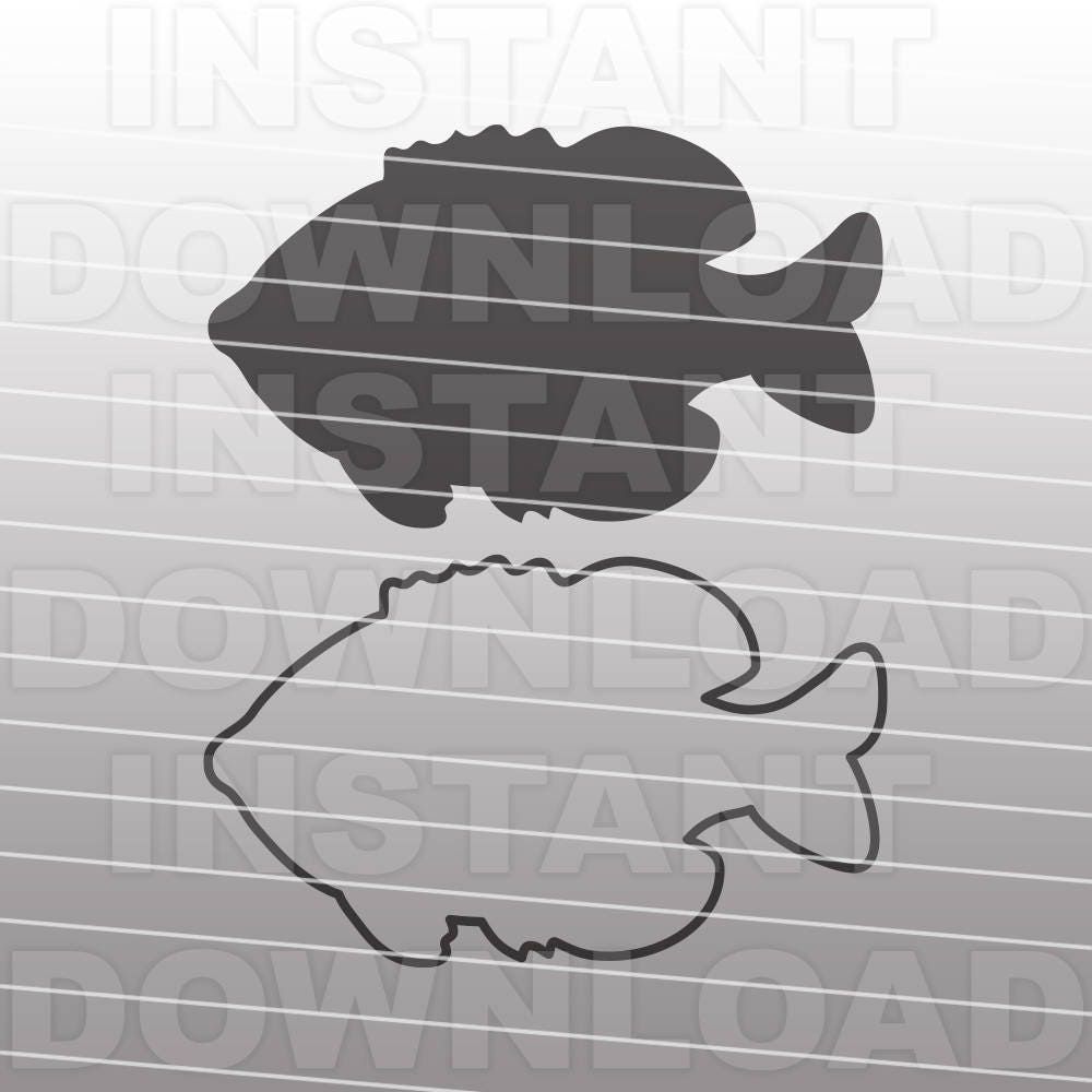 Bluegill SVG Filefishing Svgbluegill Silhouette Svg vector | Etsy
