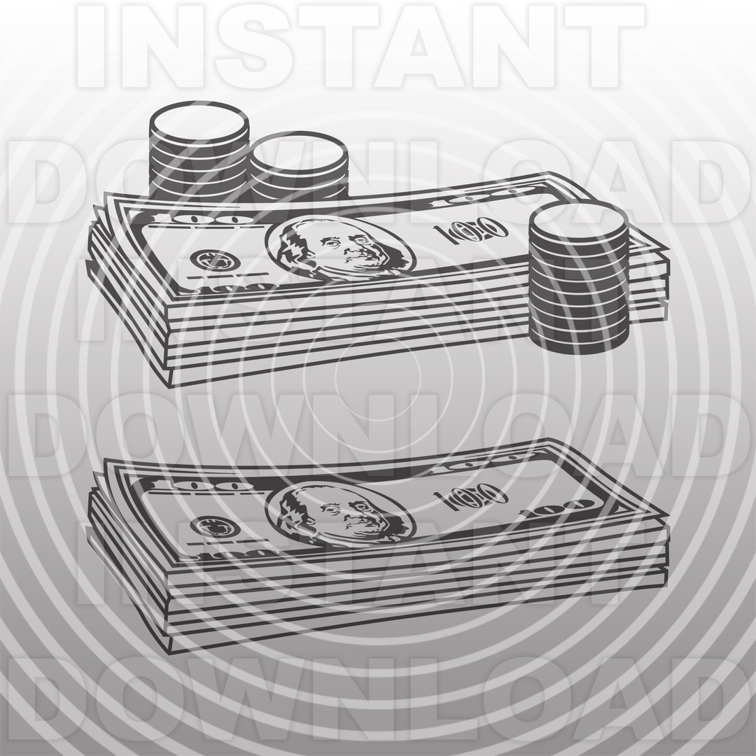 Stack of Money SVG File,100 Dollar Bill Svg,money Svg,cash Money Svg ...