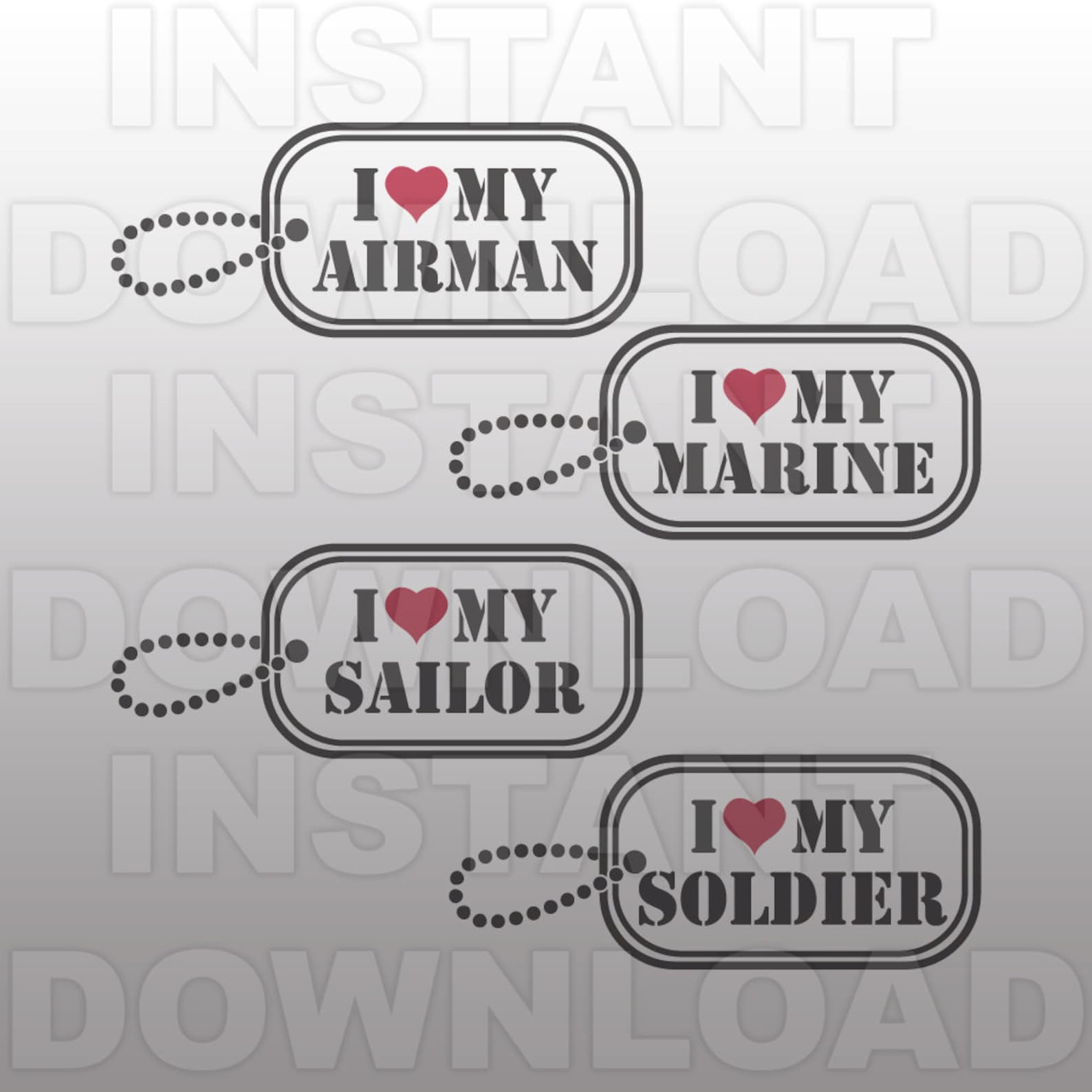 Military Dog Tags SVG Bundle army SVG Navy SVG marines Svg - Etsy