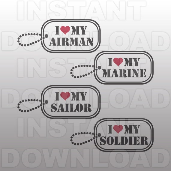 Military Dog Tags SVG Bundle army SVG Navy SVG marines Svg | Etsy