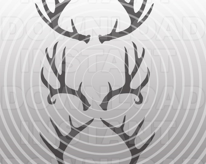 Antlers 2 SVG, Instant Download, Commercial Use SVG, Silhouette SVG ...