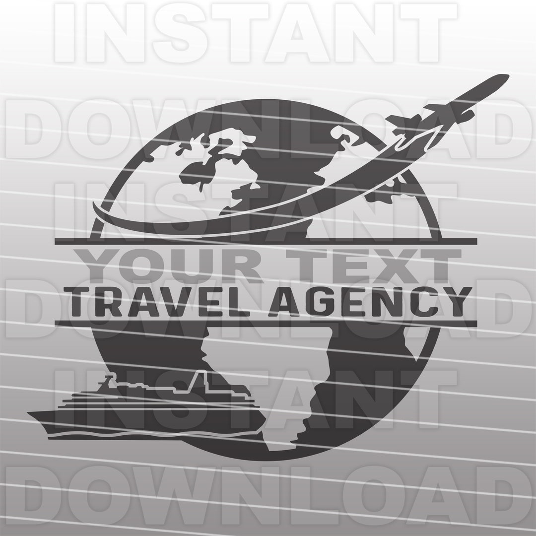Travel Agency Logo Design SVG File,travel Agent Logo Svg,cruise Ship ...