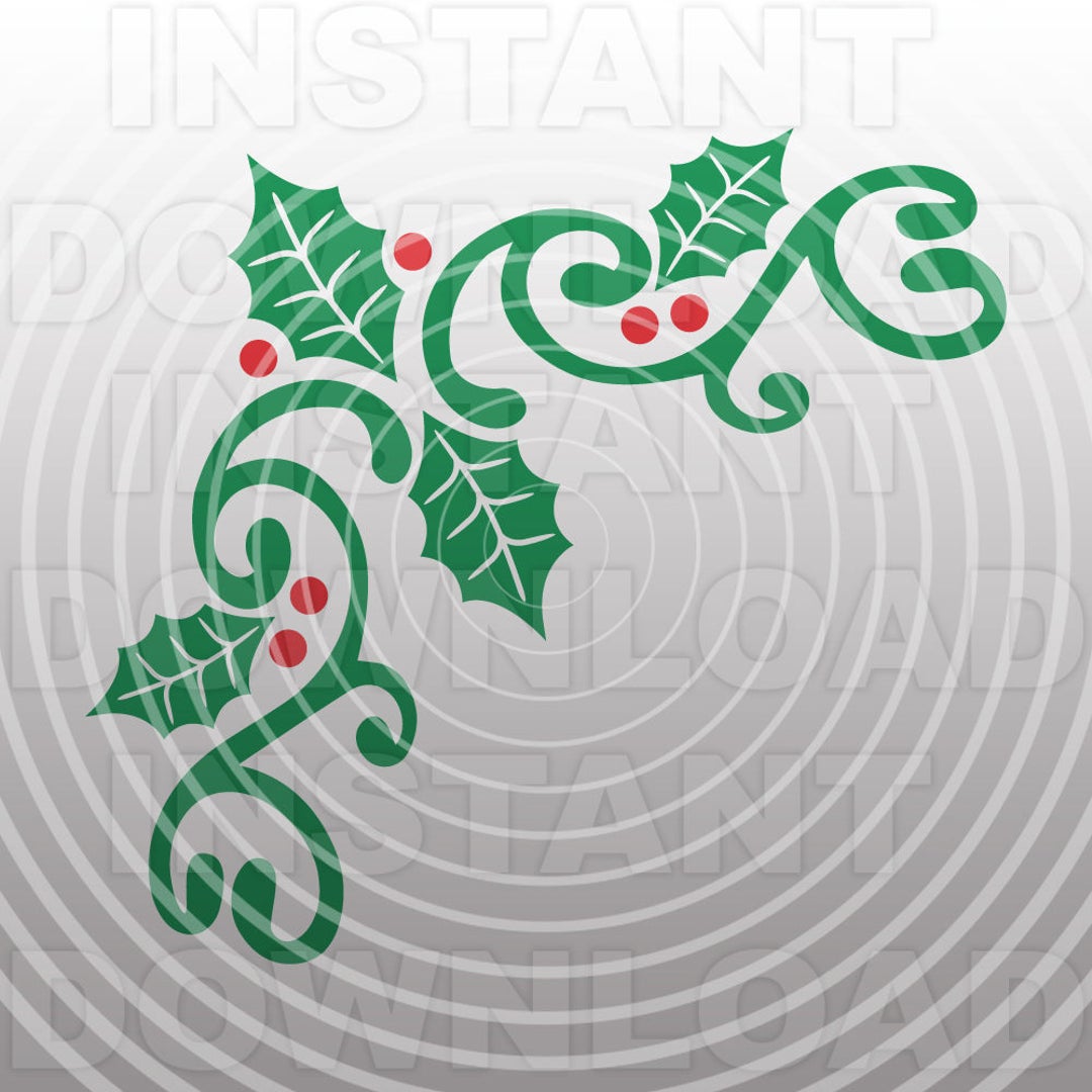Mistletoe Border SVG File-christmas SVG File-die Cut,vector Clip Art ...