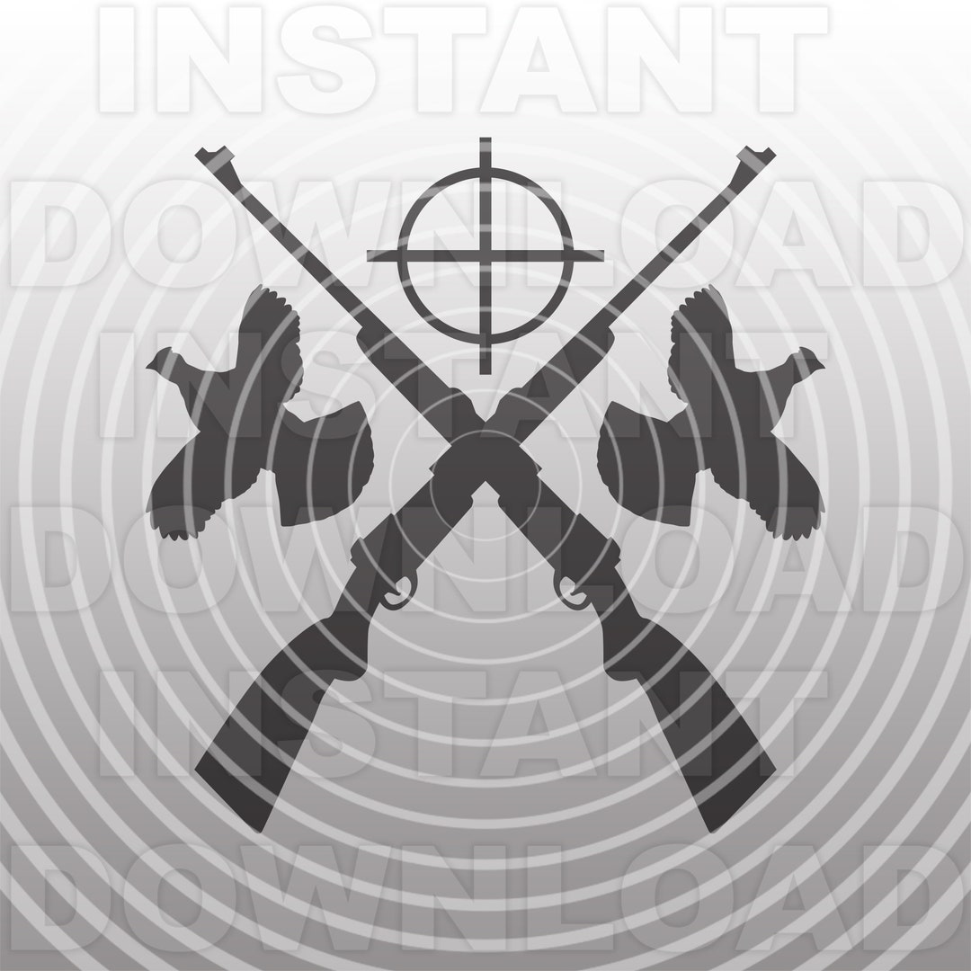 Shotgun Crossed Svg,ruffed Grouse Svg,grouse Hunter SVG -vector Clipart ...
