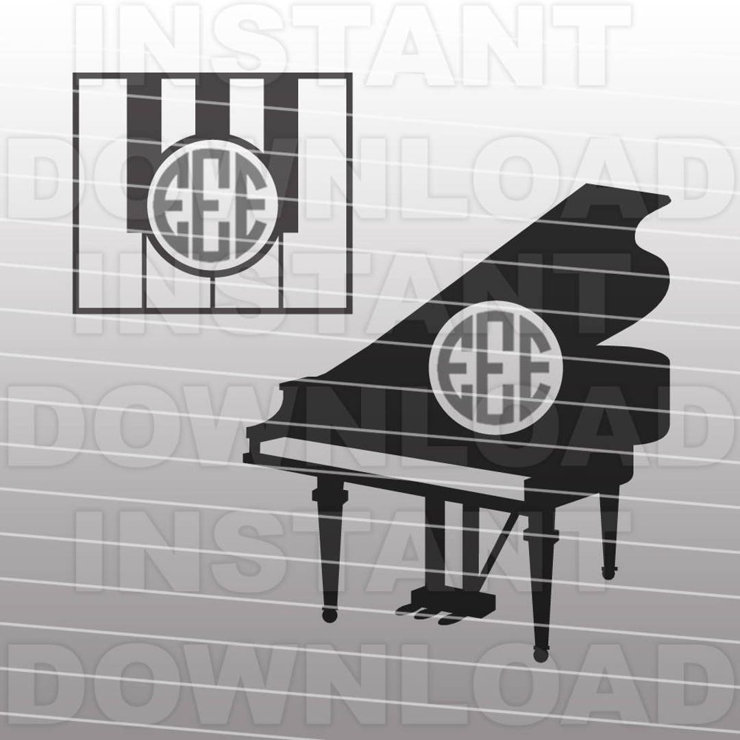 Music SVG File,piano Monogram SVG File,piano SVG File-vector Clip Art ...