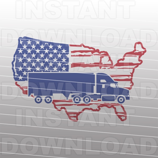 Truck Flag Vector Art - Etsy