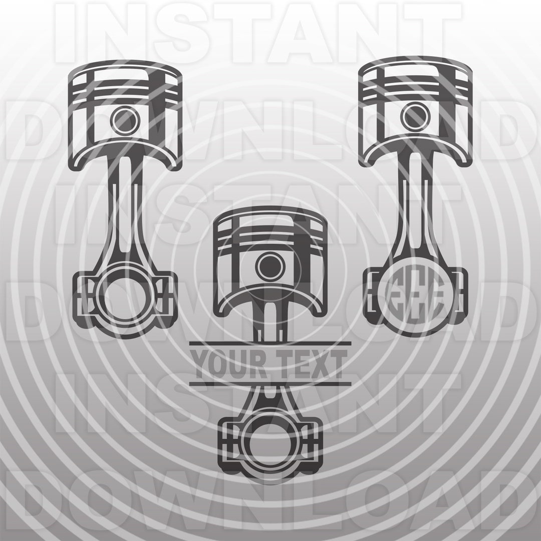 Engine Piston SVG File,car Racing Svg,auto Car Mechanic SVG -vector Art ...
