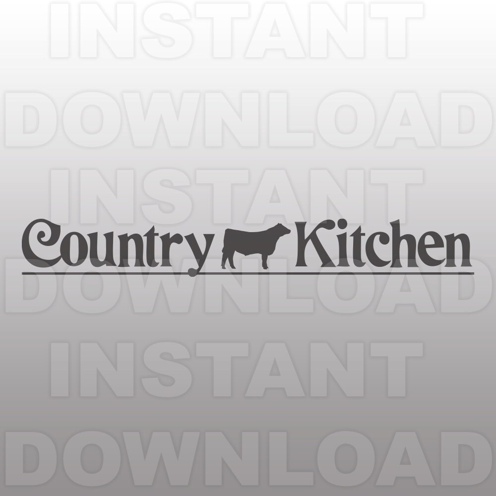 Farmhouse Country Kitchen Cow Steer SVG File, Cricut Svg, Silhouette ...