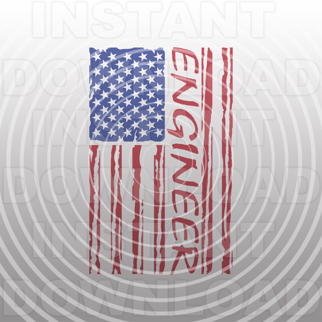 Engineer SVG File,grunge Engineering Distressed American USA Flag SVG ...