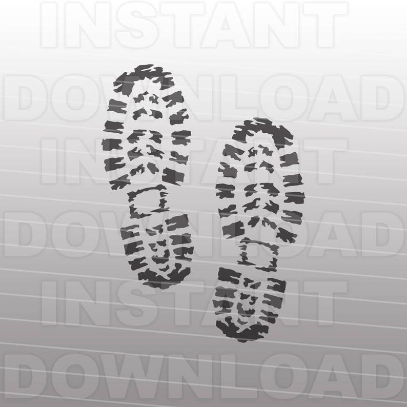 Boot Print SVG FileFootprint SVGHiking svg Vector Art for | Etsy