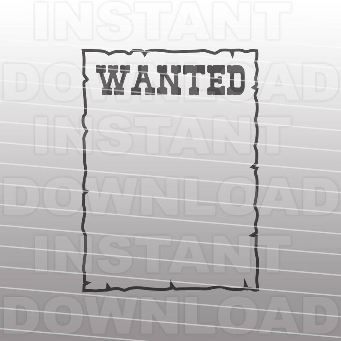 Wanted Poster SVG File,western Svg,old West Svg,cowboy Svg -vector Clip ...