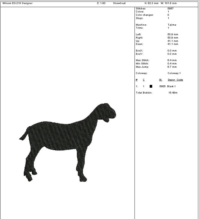 Show Goat Machine Embroidery Design Market Goat Design | Etsy