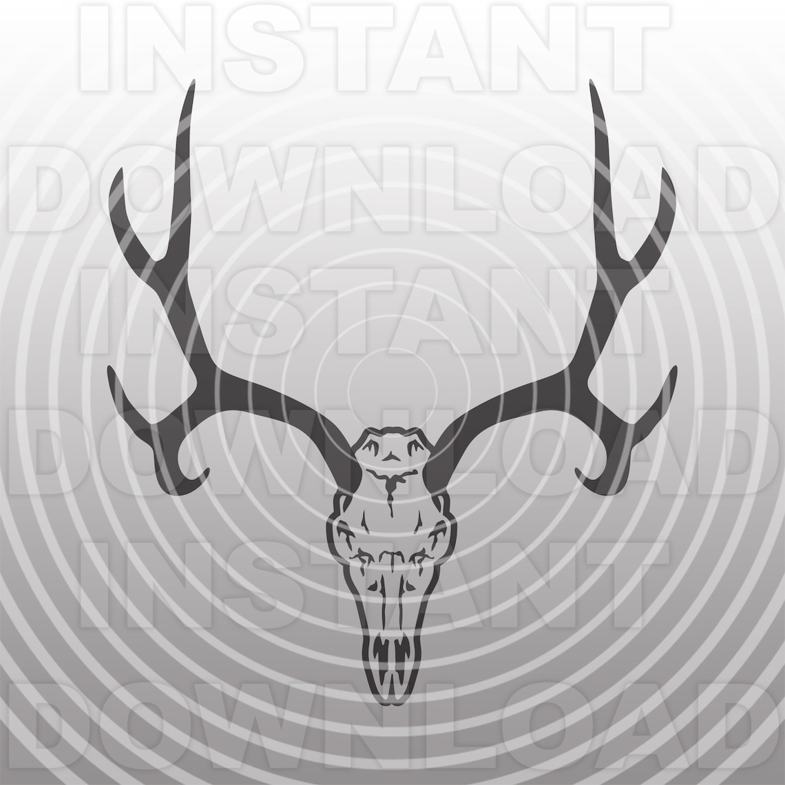 Mule Deer Skull SVG Filebuck Deer Skull Svgdeer Head Skull - Etsy