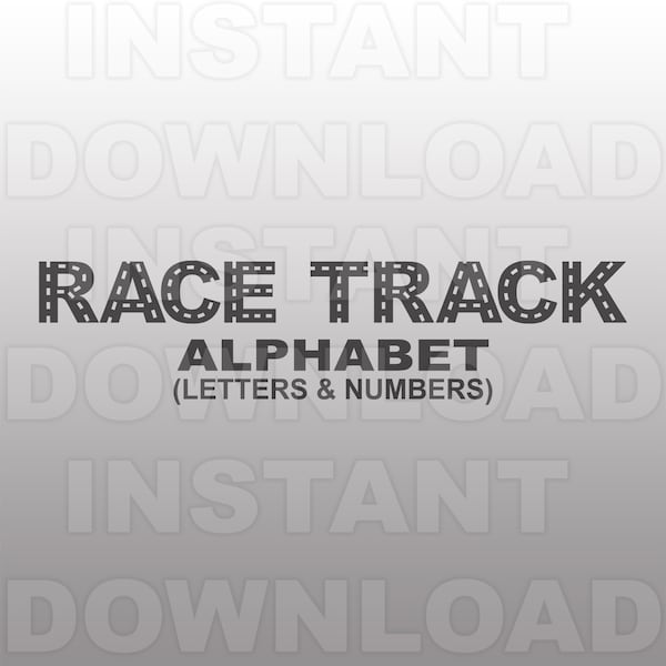 Race Track Letters - Etsy