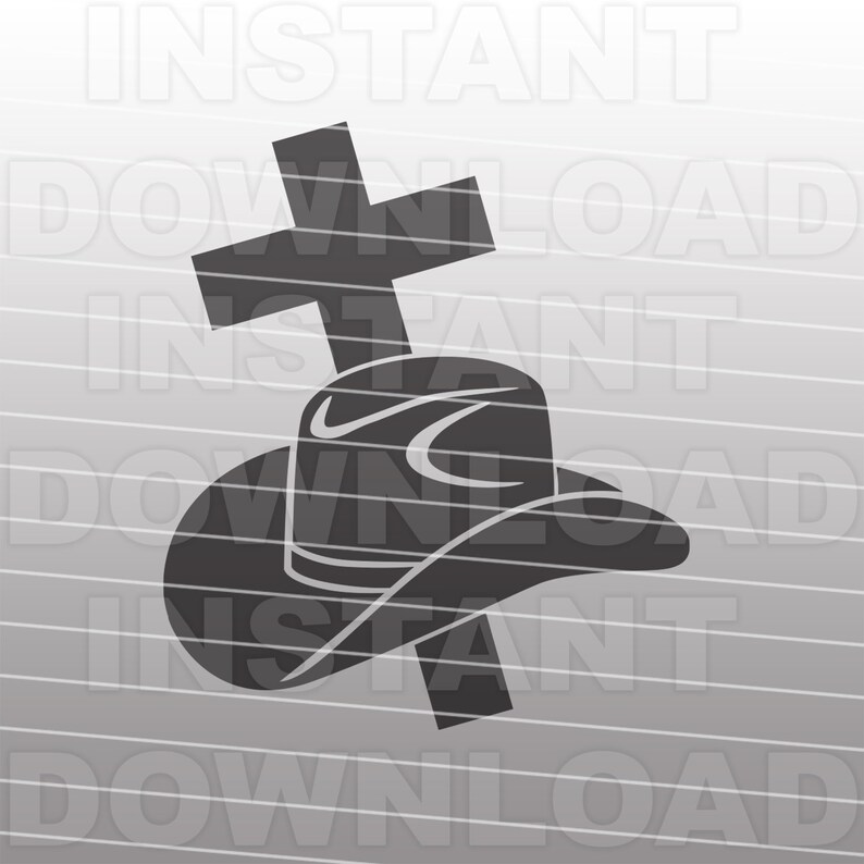 Cowboy Hat Christian Cross SVG Filecountry Western SVG | Etsy