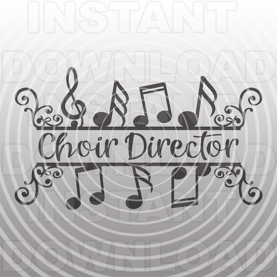 Choir Director With Music Notes SVG Filemusic Education SVG - Etsy