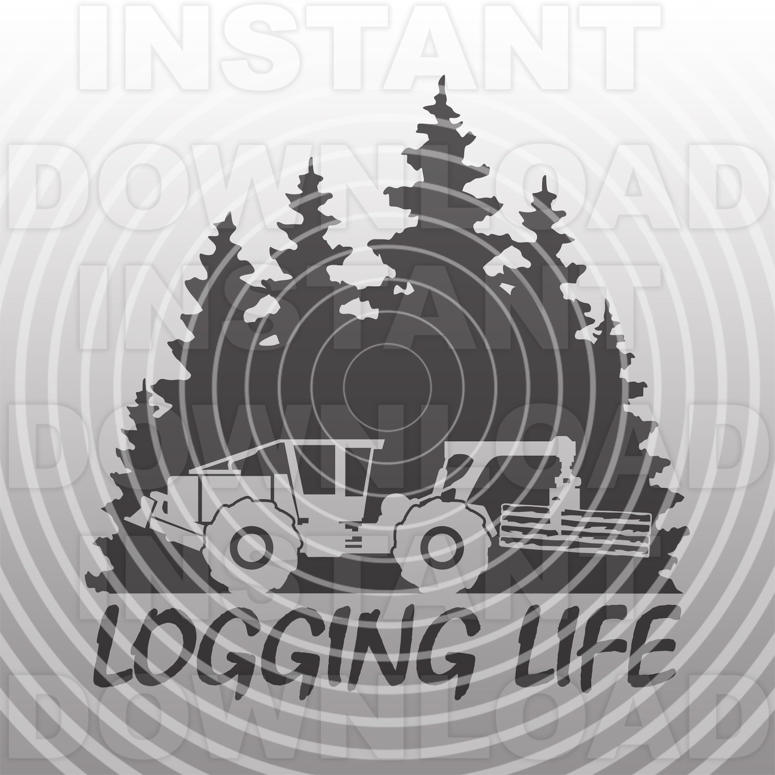 Logging Life Log Skidder SVG Filelogger Svgforest Scene SVG - Etsy