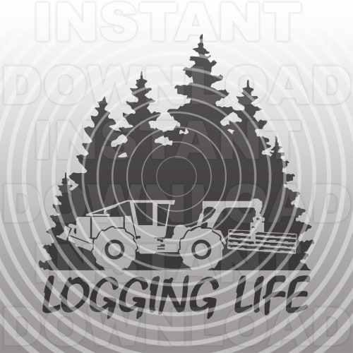 Logging Life Log Skidder SVG Filelogger Svgforest Scene SVG - Etsy