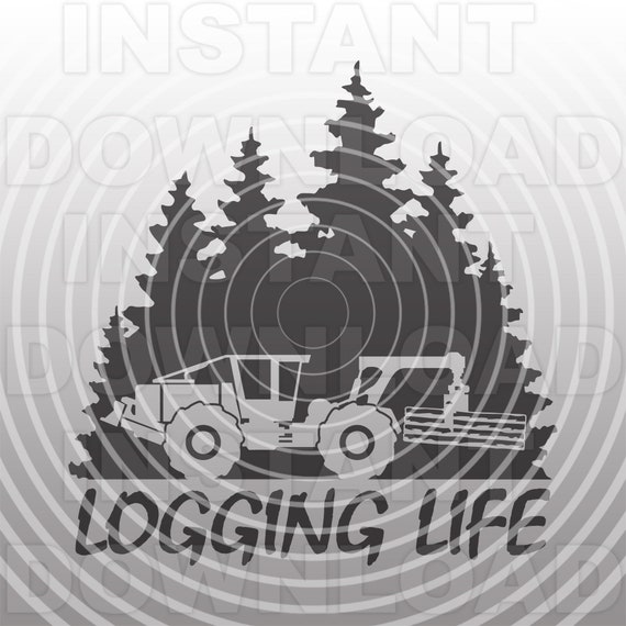 Logging Life Log Skidder SVG Filelogger Svgforest Scene SVG - Etsy