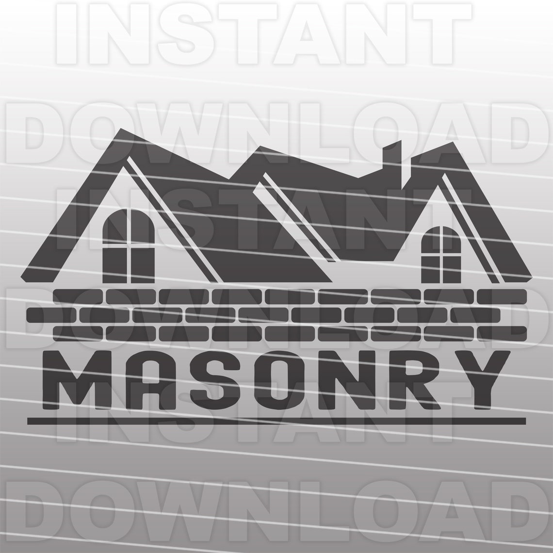 Residential Masonry Logo Design Template SVG Filebricklayer - Etsy