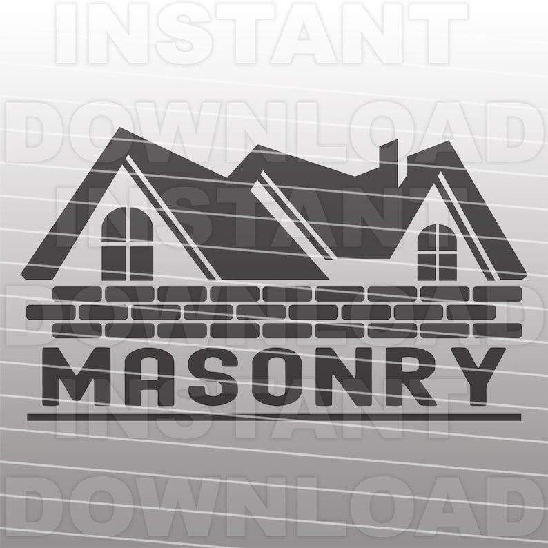 Residential Masonry Logo Design Template SVG File,bricklayer SVG vector ...