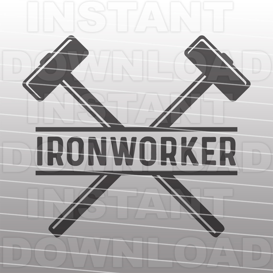 Union Ironworker SVG Filecrossed Sledgehammers Svgmetal - Etsy