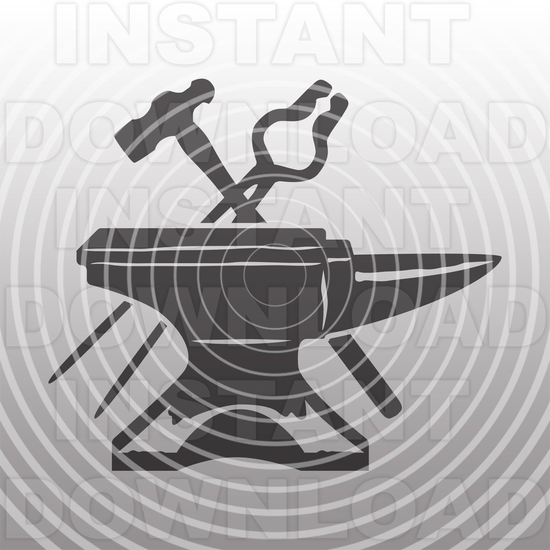 Blacksmith Anvil With Blacksmithing Tools SVG File,blacksmith Svg ...