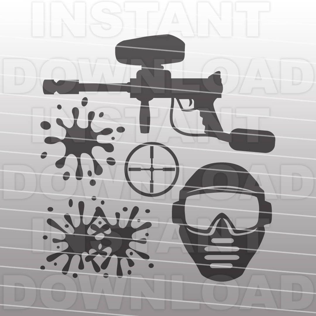 Paintball SVG Bundle - Paintball SVG File - Commercial & Personal Use ...