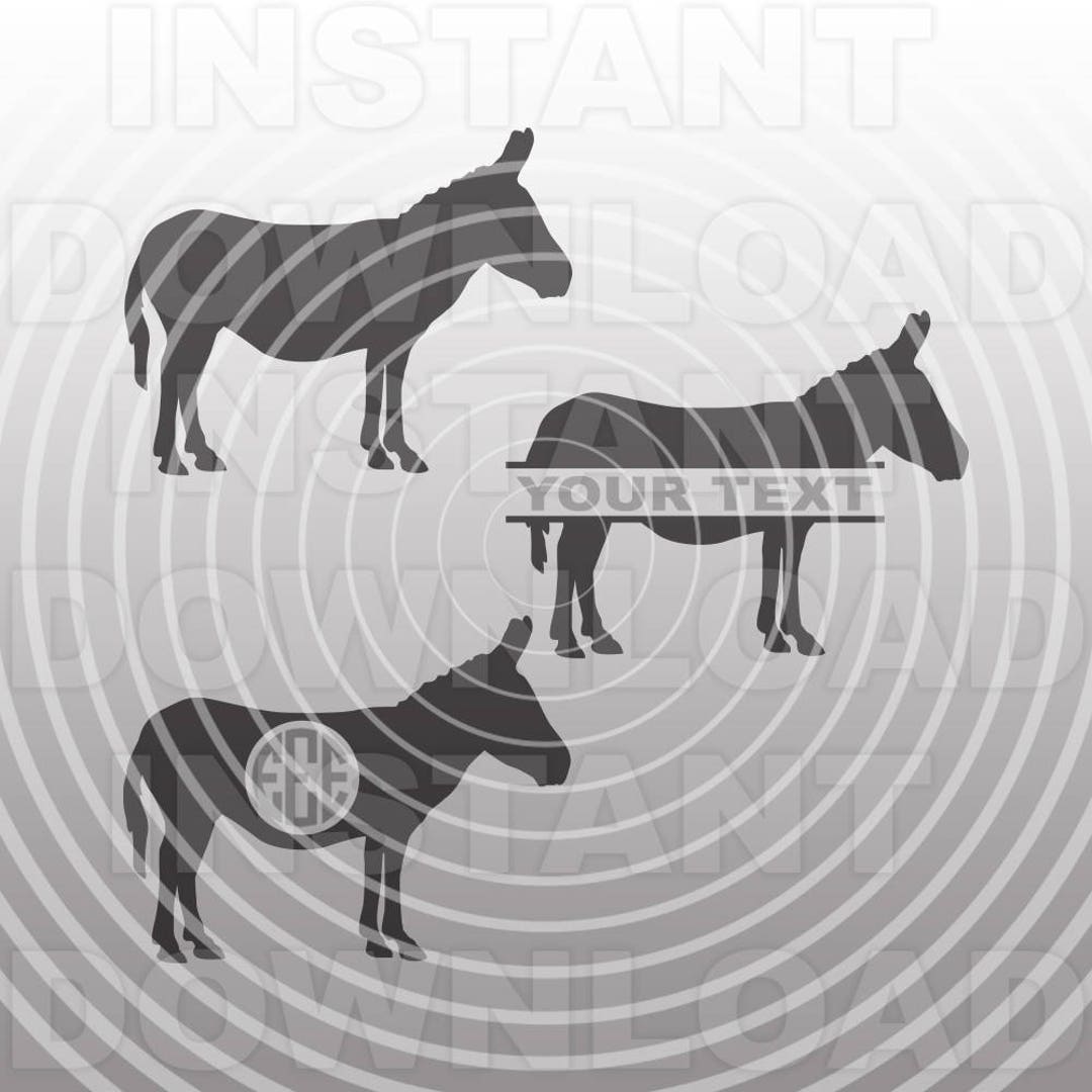 Burro SVG File,donkey SVG File -vector Art for Commercial & Personal ...