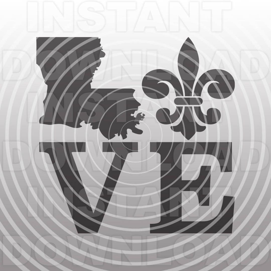 Louisiana Love SVG File,fleur De Lis Svg,mardi Gras Svg,nola Svg ...